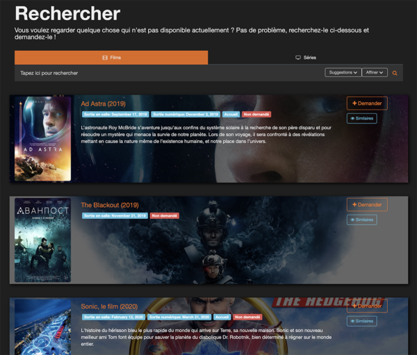 Ombi : Industrialiser la vidéo à la demande sur PLEX